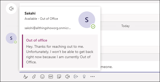 Microsoftチームで「Out Of Office」を設定する方法