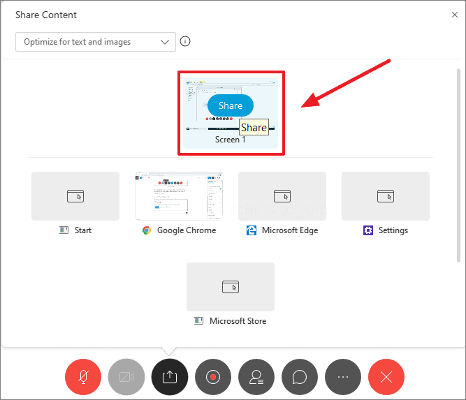 WebEx会議で画面を共有する方法