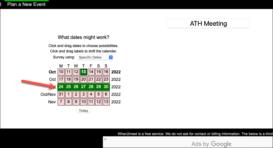 When2Meetの使い方