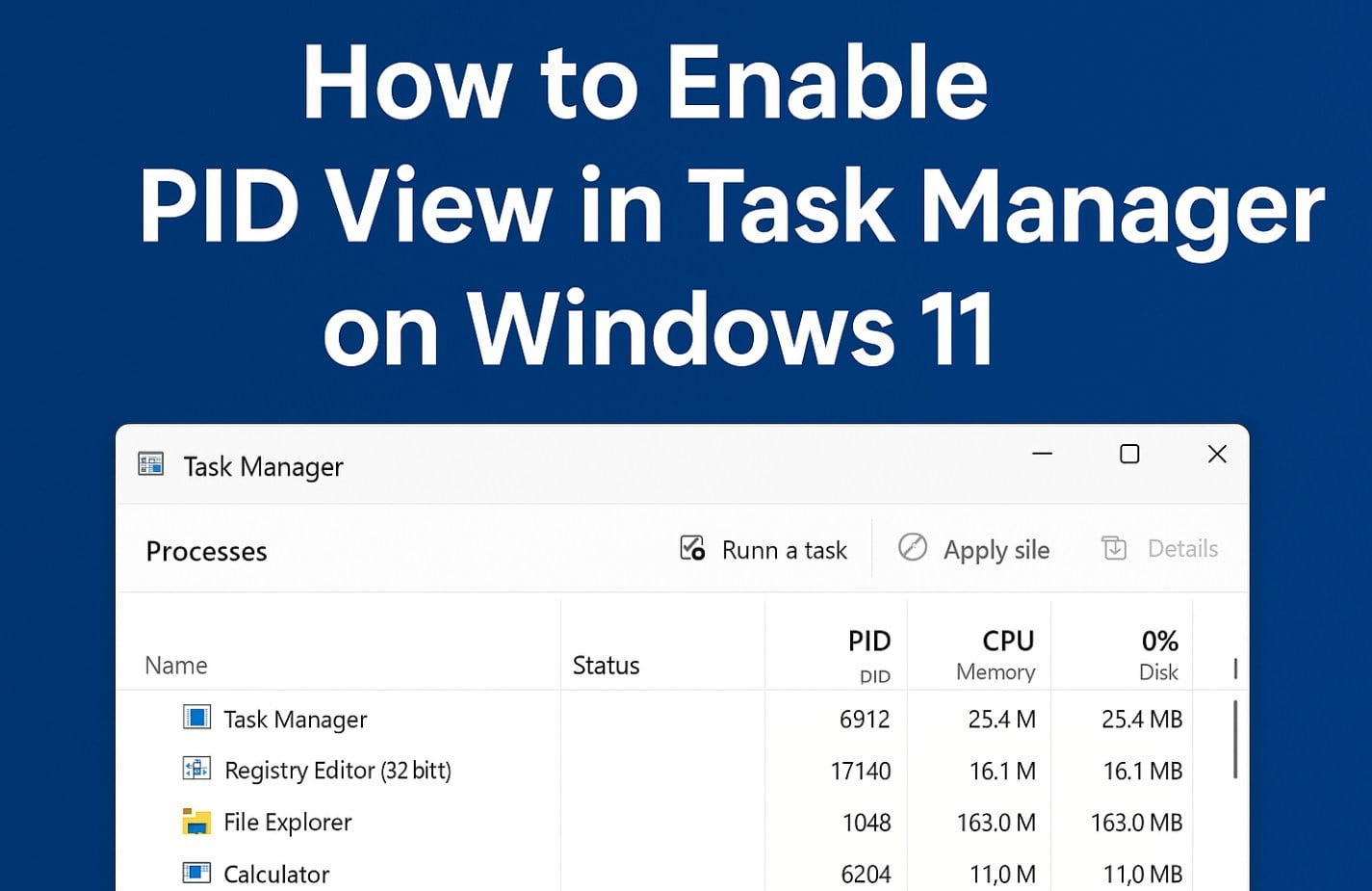 Windows 11のタスクマネージャーでPIDビューを有効にする方法 - Tiempo de Frikis