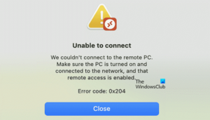 Windows 11/10のリモートデスクトップエラーコード0x204を修正する - Tiempo de Frikis
