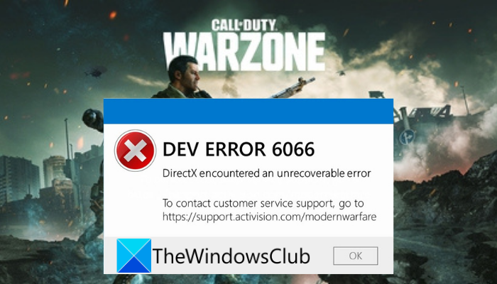 Call of Duty Modern WarfareとWarzoneの開発エラー6066を修正