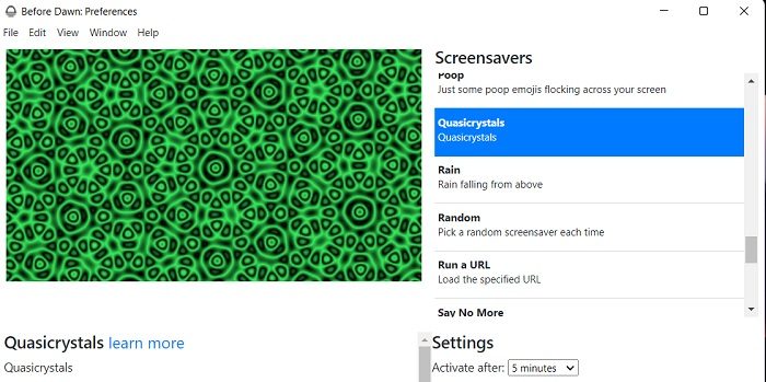 夜明け前にHTML/CSSを使用して簡単に独自のスクリーンセーバーを作成できます
