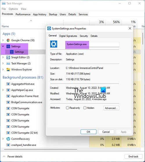 Windows 11/10のSystemsettings.exeシステムエラー - Tiempo de Frikis