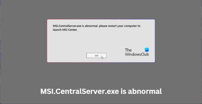 MSIデバイスでのMSI.CentralServer.exeの異常エラーを修正 - Tiempo de Frikis