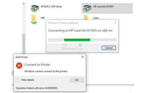 プリンターの操作がエラー 0x00000002 で失敗しました - Tiempo de Frikis