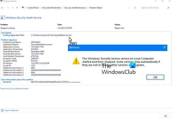 SecurityHealthService.exe がクラッシュするか動作を停止する [修正] - Tiempo de Frikis