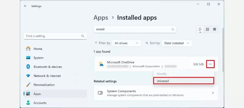 Hoe u OneDrive volledig kunt verwijderen op Windows 11 - Tiempo de Frikis