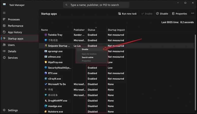 Hoe Auto Startup -apps toe te voegen/uitschakelen op Windows 10/11