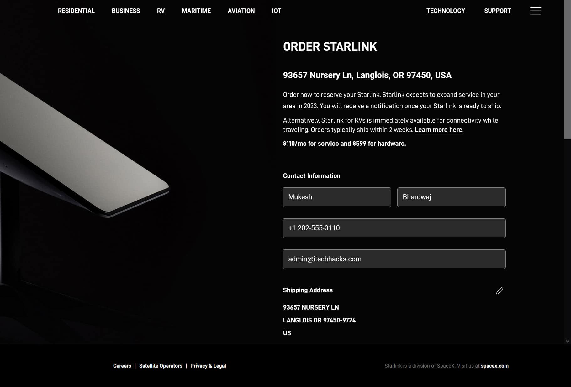 Hoe u een Starlink-account maakt en inlogt in 2025 - Tiempo de Frikis