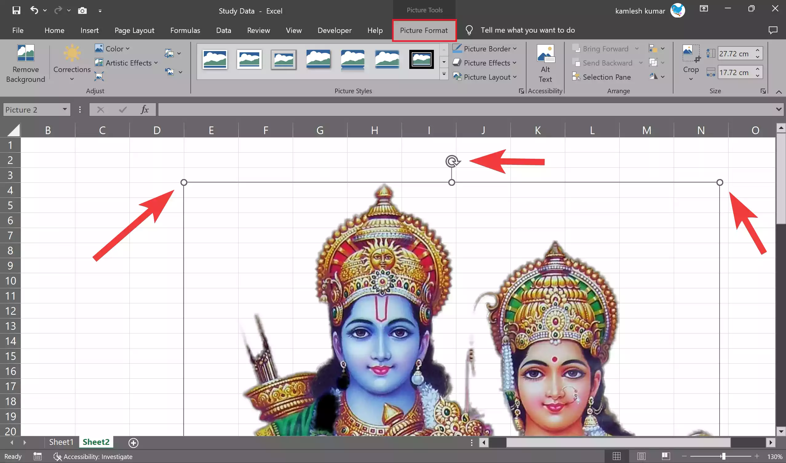 Hoe een foto in een cel in Excel invoegen?
