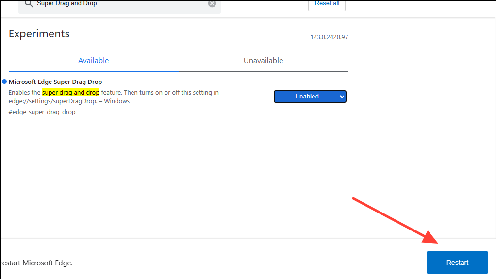 Wat is super drag en drop in Microsoft Edge en hoe het in te schakelen