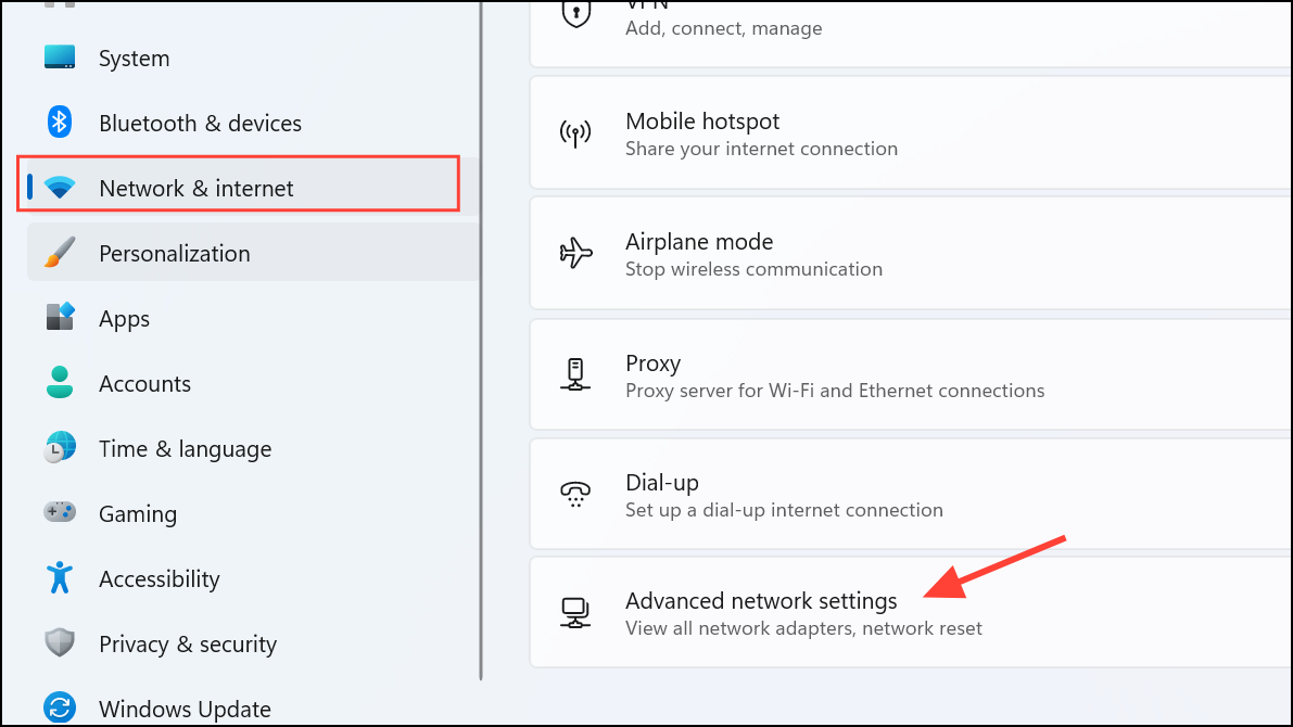 Reset netwerkinstellingen op Windows 11 - Tiempo de Frikis