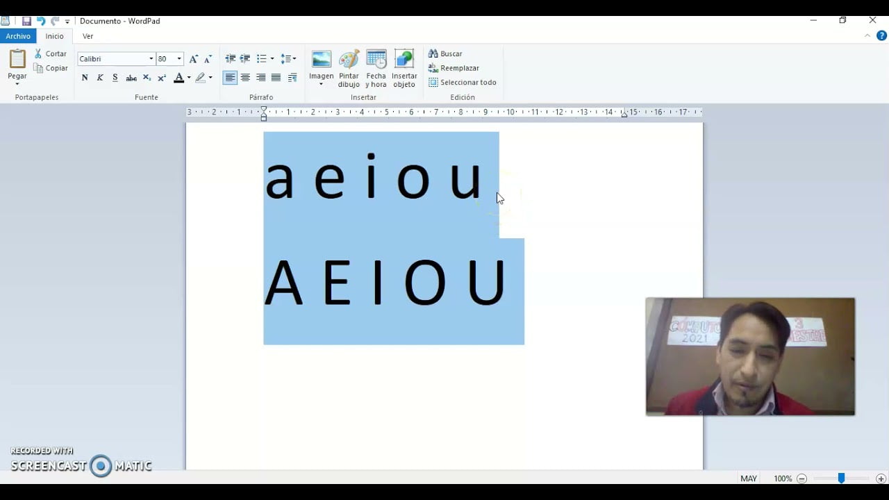 Hoe verander ik van kleine letters naar hoofdletters in Wordpad?