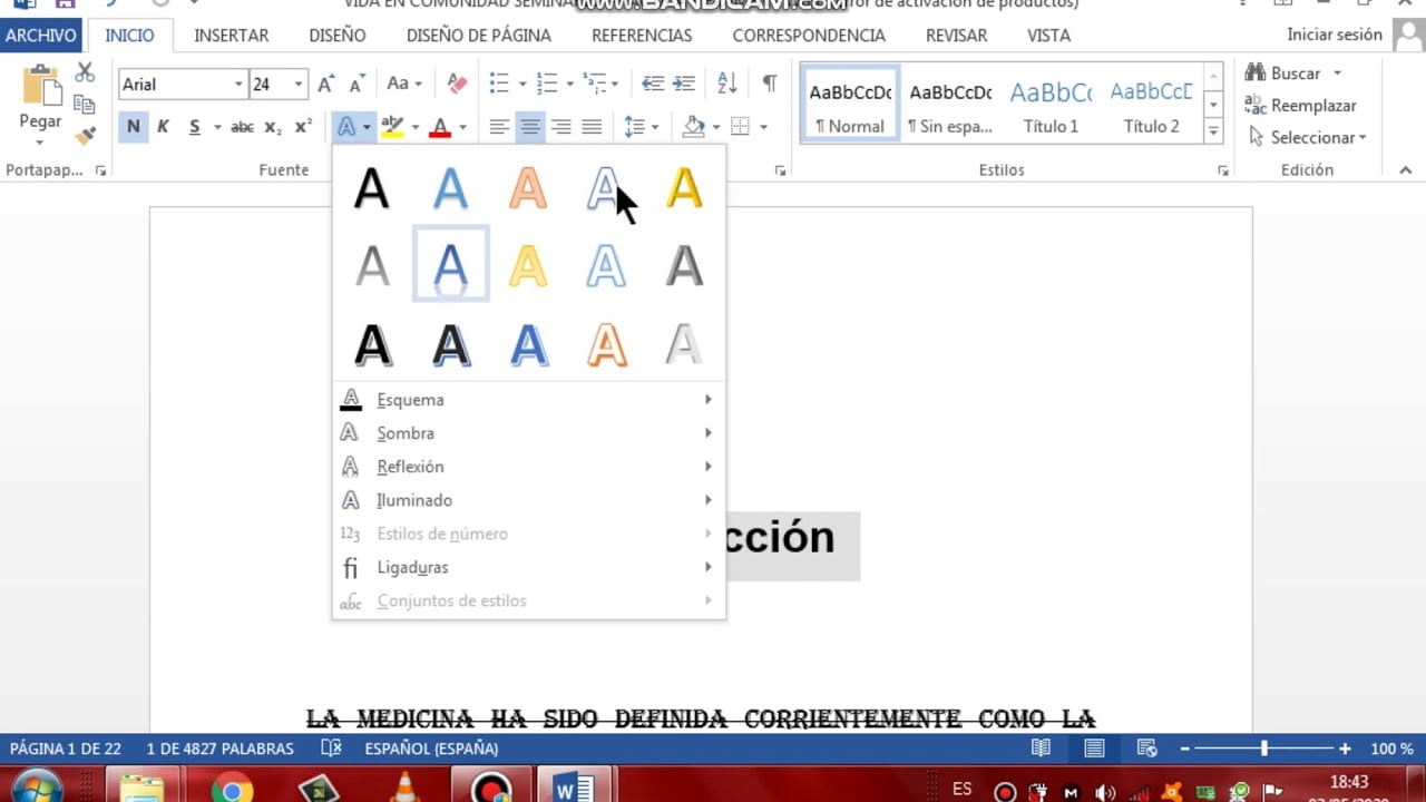 Hoe letters in Word schaduwen? - Tiempo de Frikis