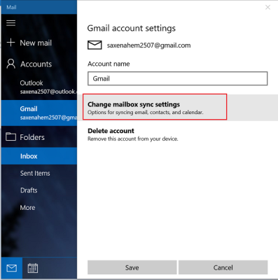 Beheer Mail App Sync -instellingen in Windows 11/10 - Tiempo de Frikis