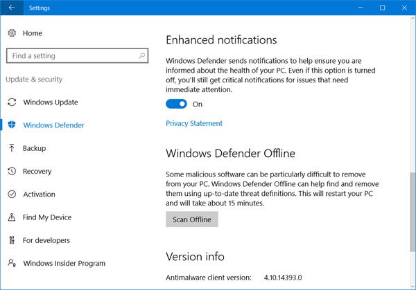 Windows Defender Offline Scan uitvoeren tijdens het opstarten in ...