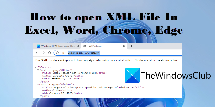 Hoe een XML-bestand te openen in Excel, Word, Chrome, Edge - Tiempo de Frikis