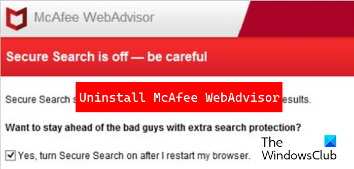 Hoe McAfee WebAdvisor uit Windows 11/10 te verwijderen - Tiempo de Frikis