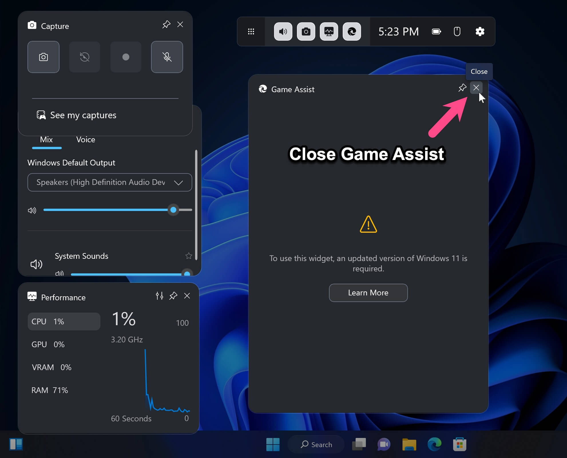 Hvordan slå av Microsoft Edge Game Assist i Windows 11 - Tiempo de Frikis