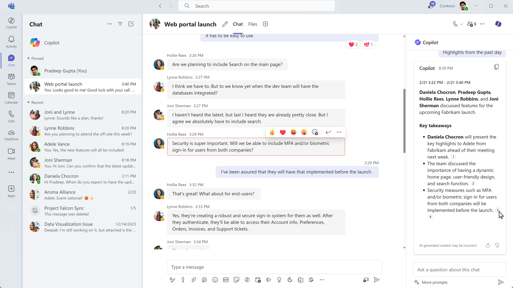 Slik bruker du Copilot i Microsoft Teams