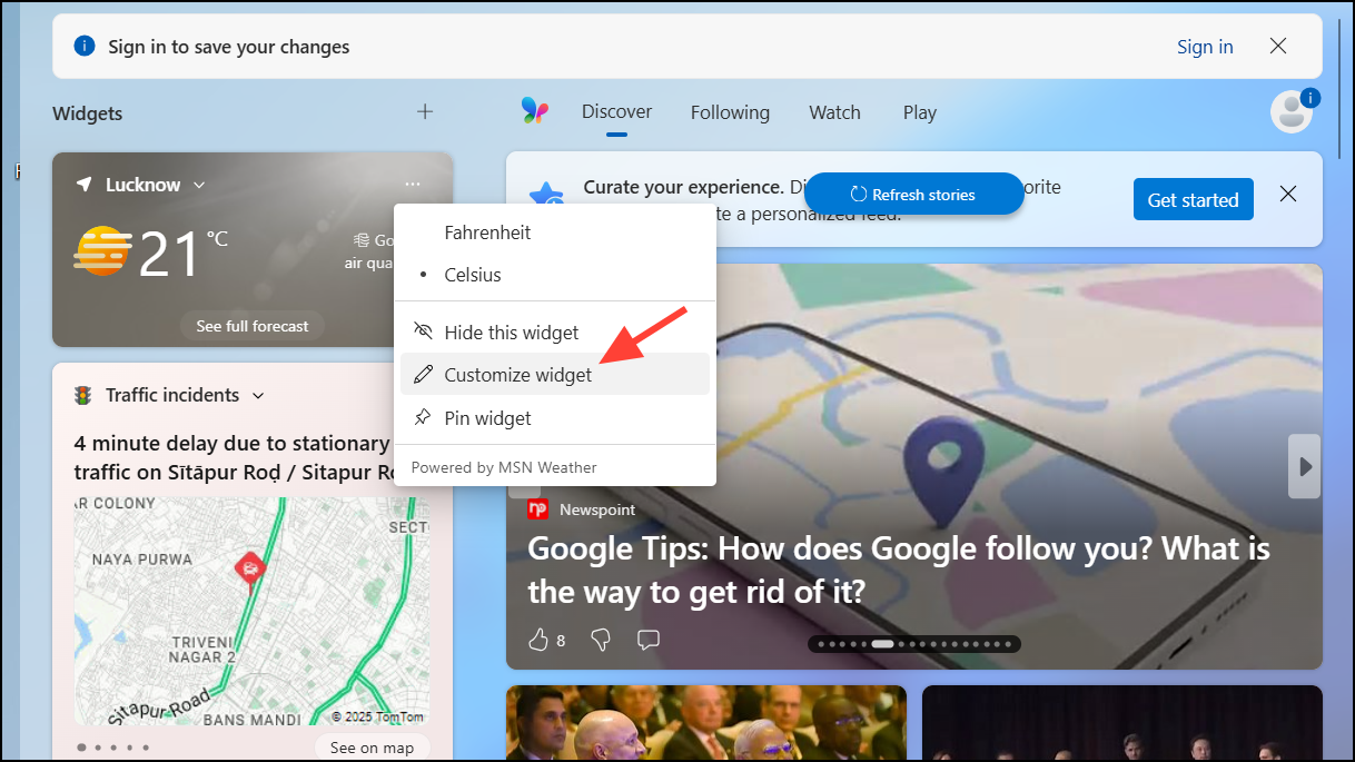 Hvordan sette opp og tilpasse widgets for personlig informasjon i ...