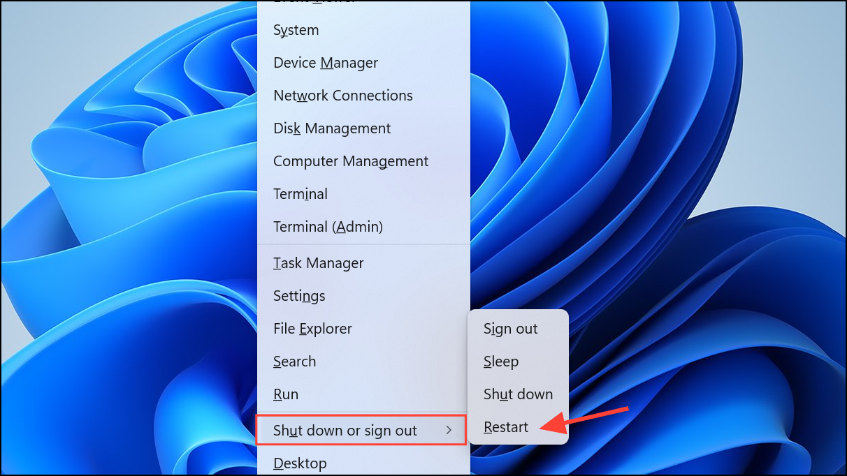 Slik starter du bærbar datamaskin på nytt med tastatur i Windows 11 ...