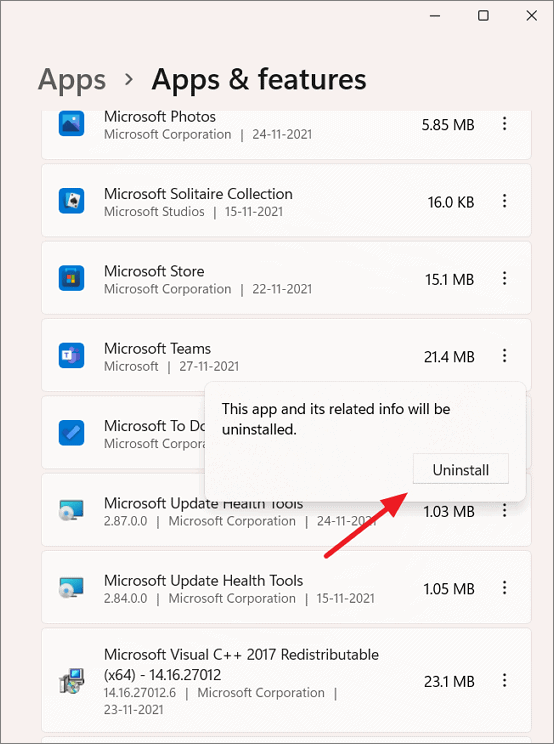 Hvordan deaktivere og avinstallere teamene i Windows 11 fullt ut i ...