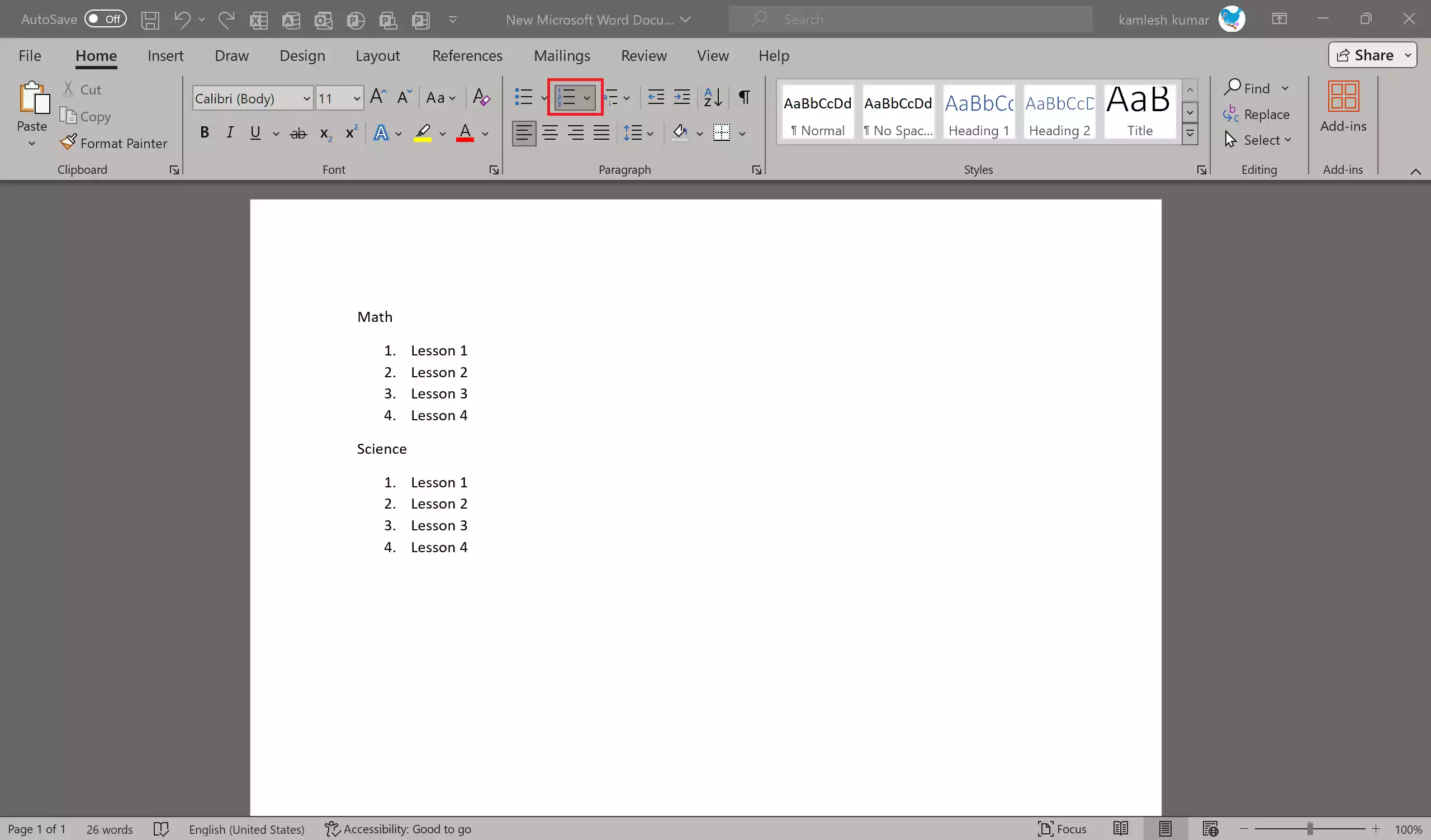 Jak kontynuować numerację na wielu listach w programie Microsoft Word ...