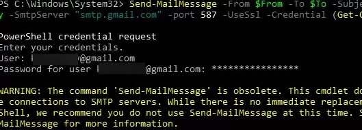 Send-Mailmessage: Enviando e-mails com PowerShell
