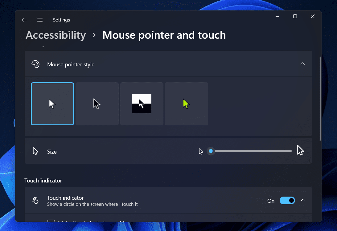 Como alterar o tamanho, o tema e a cor do cursor no Windows 11