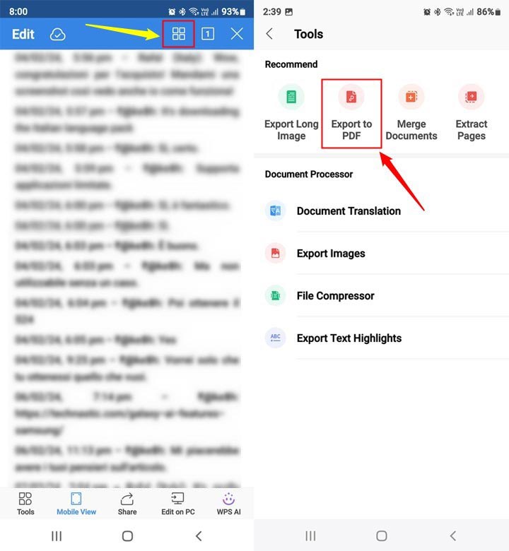 Como baixar e exportar bate -papos do WhatsApp para PDF
