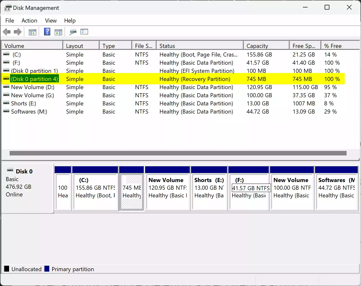 Como excluir a partição de recuperação no Windows 11 ou 10?