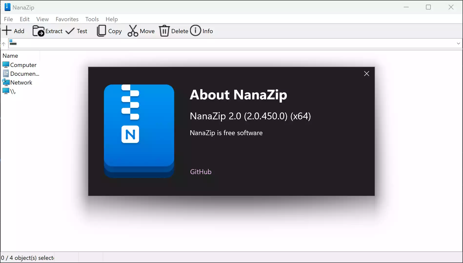 Nanazip: um arquivo de arquivo Windows de código aberto compactado para Windows para Windows 11 ...