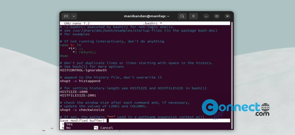 Como salvar o arquivo usando o Nano Editor - Tiempo de Frikis