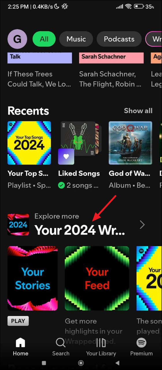 Como ouvir seu podcast Spotify AI Wrapped