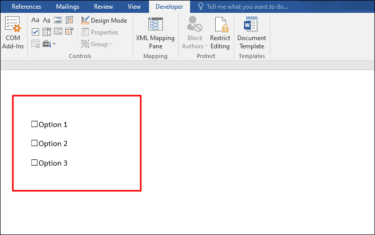 Como inserir uma caixa de seleção no Word
