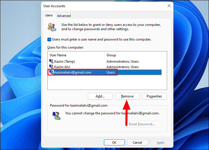 Como remover a conta da Microsoft do Windows 11