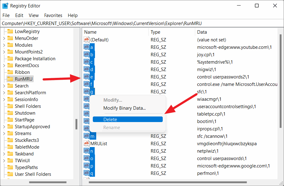 Lista de comandos do Windows 11 Run
