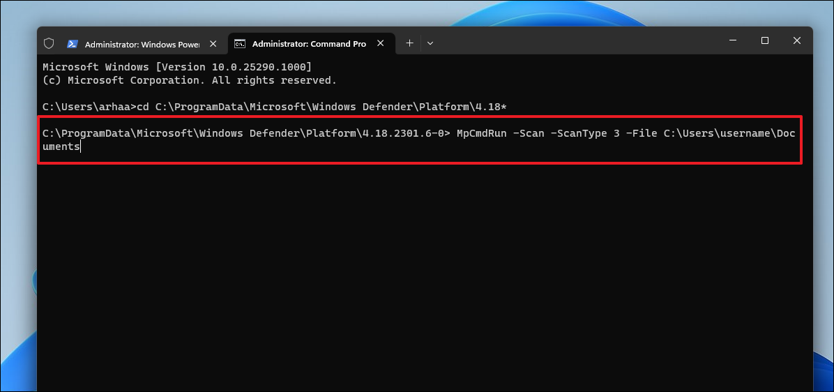 Como executar uma varredura de vírus do prompt de comando no Windows 11