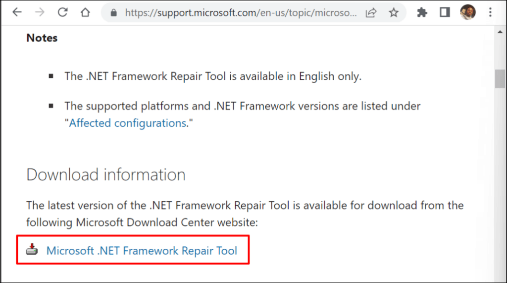 Como usar a ferramenta de reparo Microsoft .Net Framework (e por quê)