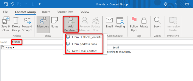Como criar um grupo de e-mail no Outlook - Tiempo de Frikis
