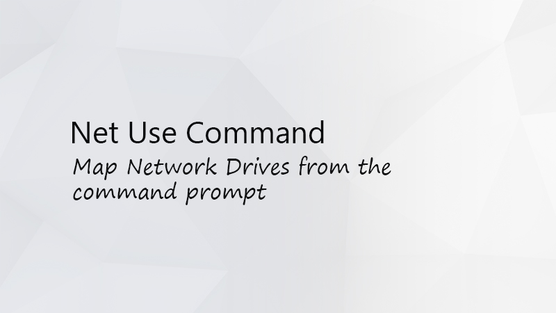 Como usar o comando de uso da rede para conectar uma unidade de rede