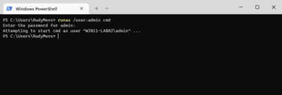 Como usar o comando RunAs no Windows