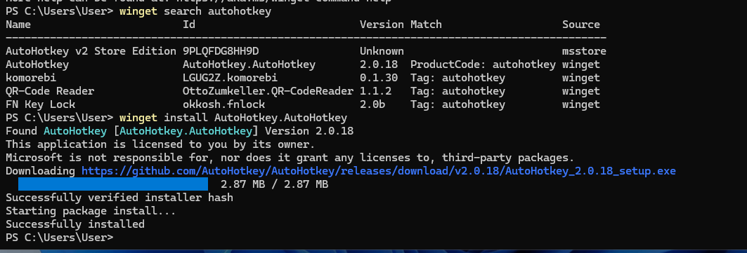 Como instalar o AutoHotKey usando Winget no Windows 11 ou 10 - Tiempo de Frikis
