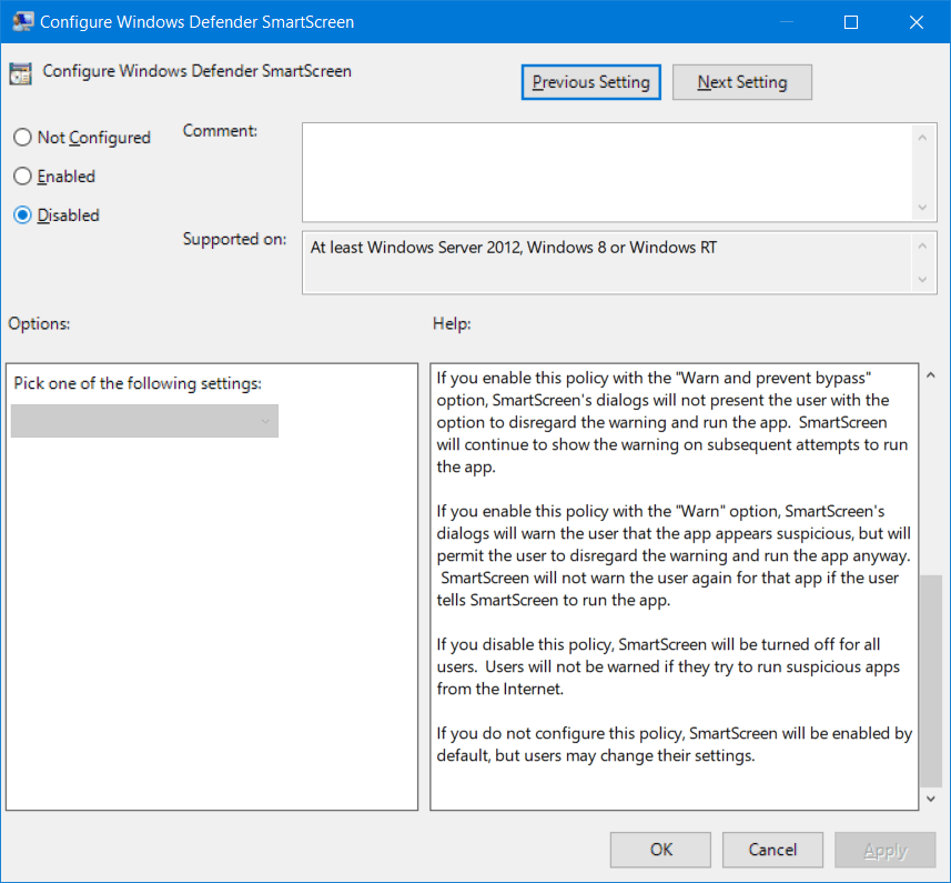 Como desligar ou desabilitar o Filtro SmartScreen no Windows 10