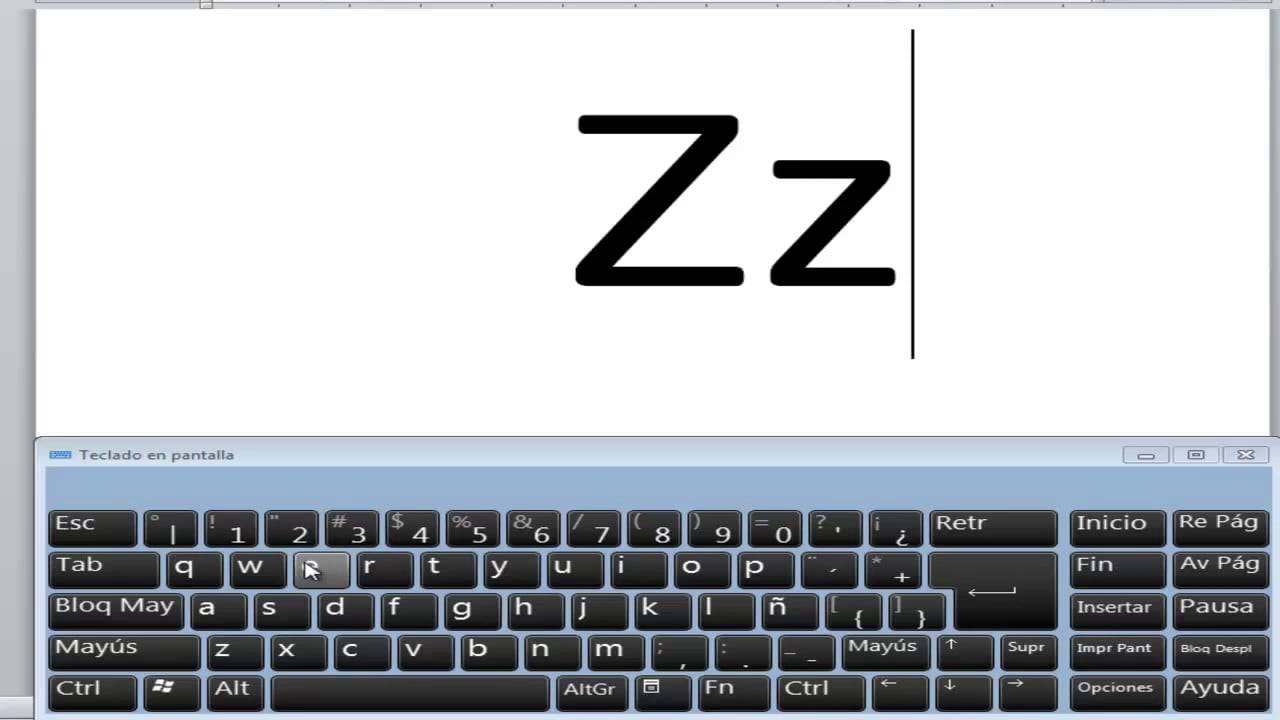 Como escrever a letra minúscula no teclado?