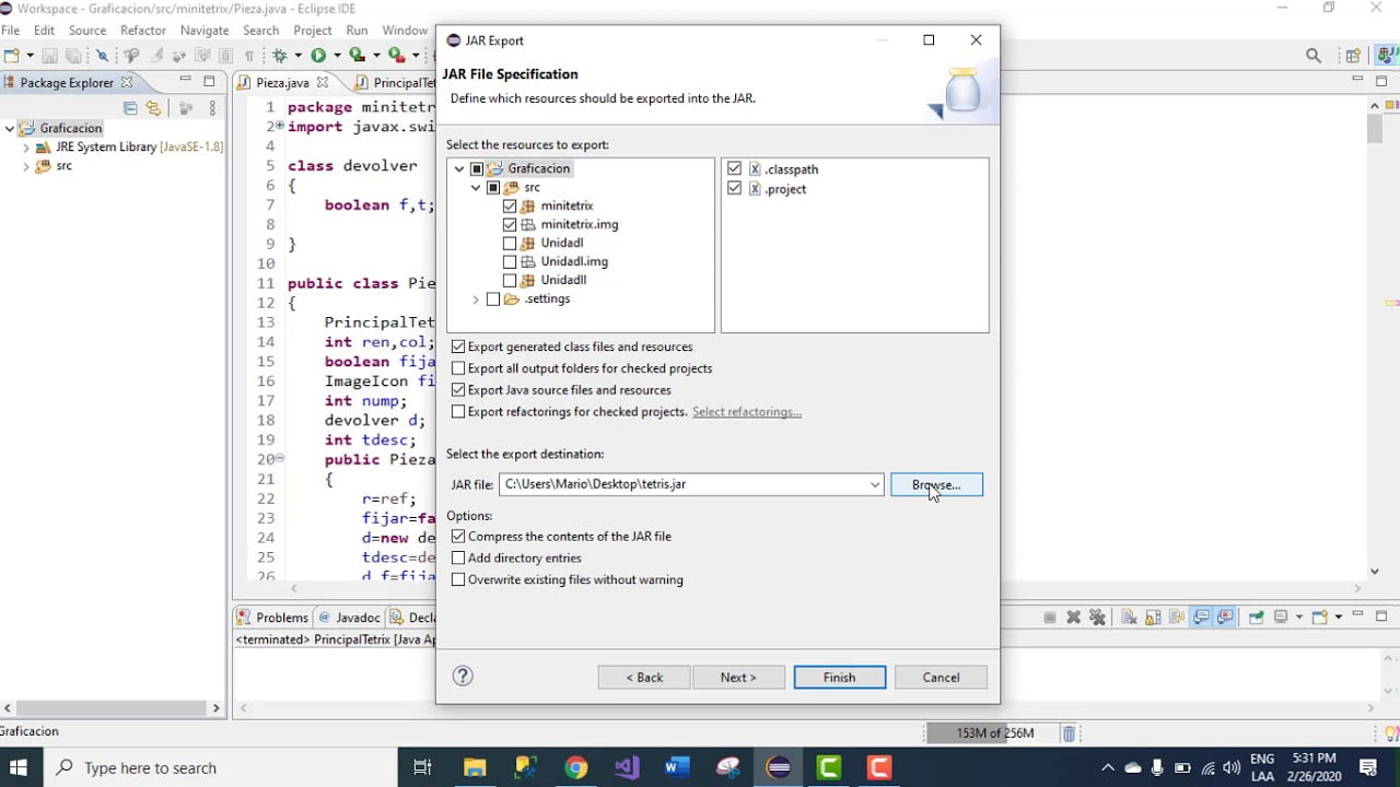 Como criar um arquivo jar no eclipse?