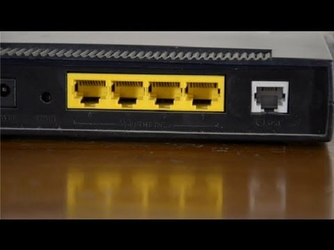 Onde o cabo de rede se conecta ao modem?
