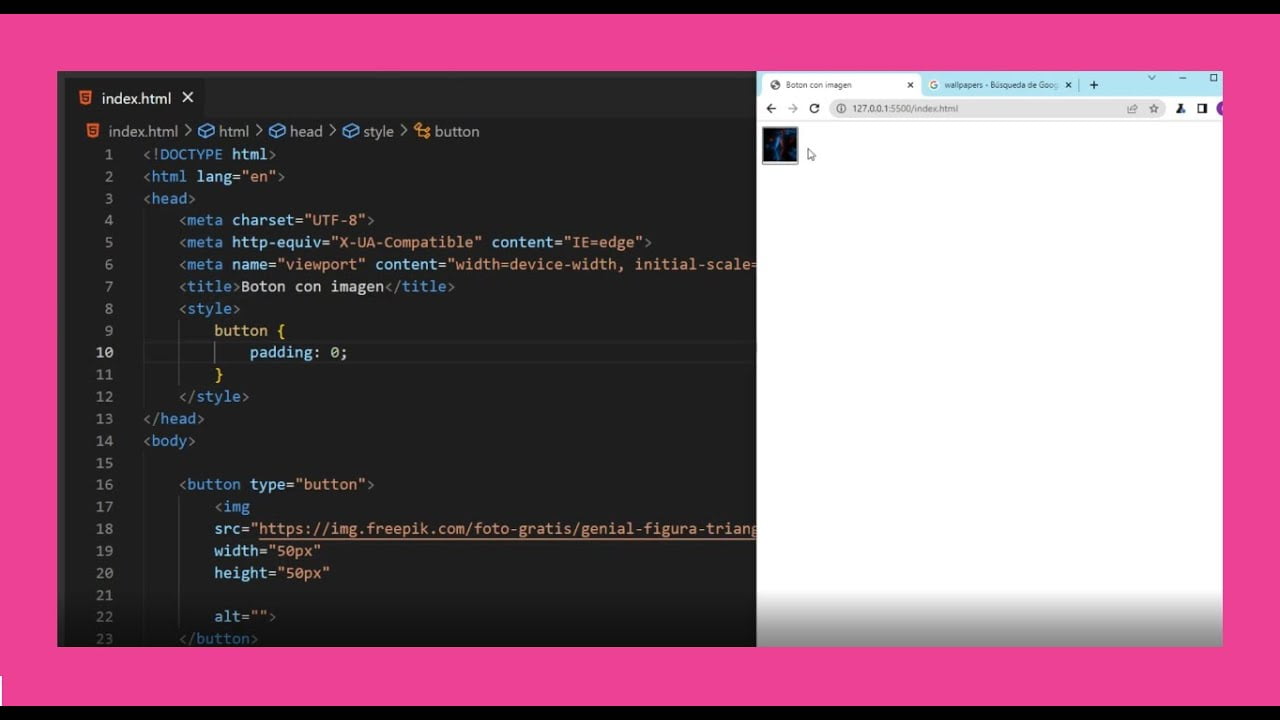 Como fazer um botão com imagem em HTML?